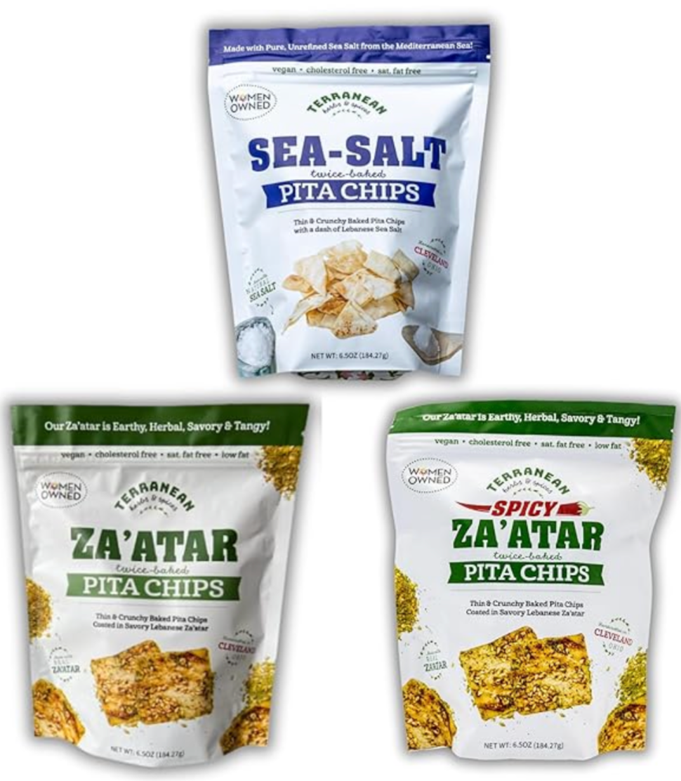 24 Pack Pita Chip Variety (8 Za'atar Pita Chips, 8 Spicy Za'atar Pita ...